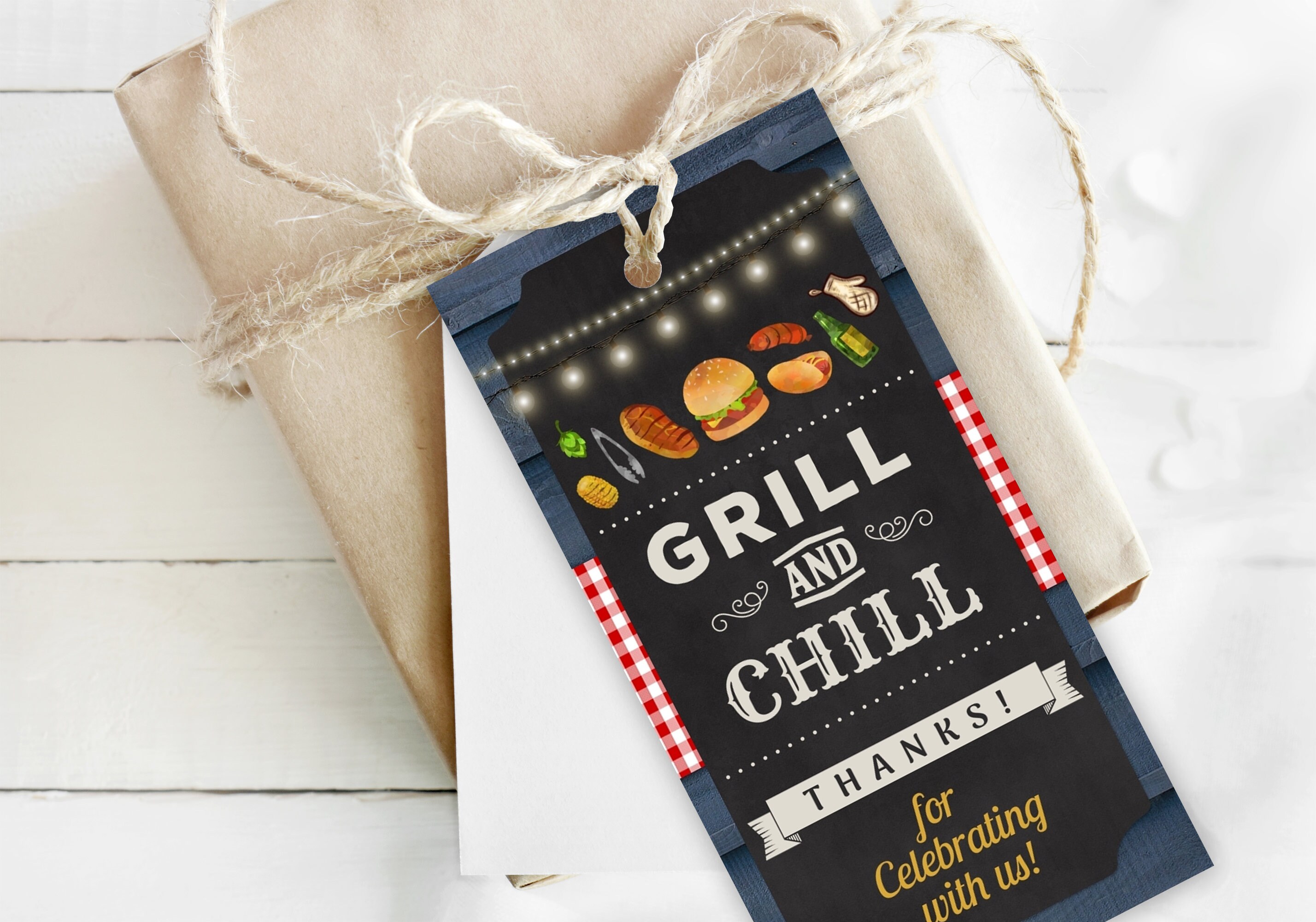 Thank You Favor Tags BBQ & Grill and Chill Barbecue Party - Etsy