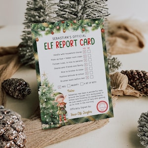 Editable Christmas Boy Elf Report Card Letter Elf Report Card Letter ...