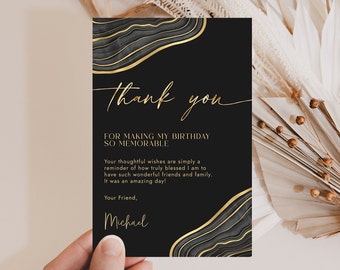 Thank You Cards Black - Etsy