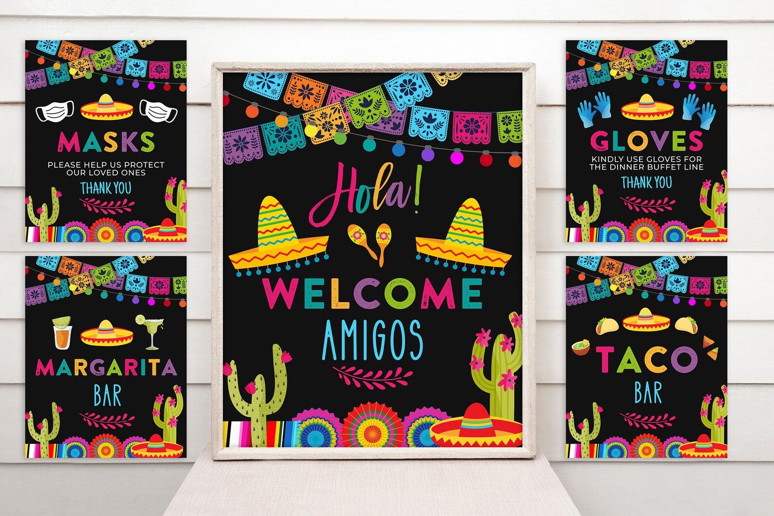 Printable Taco Bout a Party Sign Bundle Fiesta Birthday | Etsy
