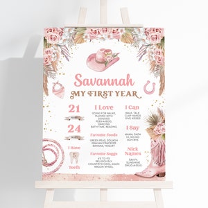 First Rodeo Girl 1st Birthday Invitation Bundle - Pink Rodeo First ...