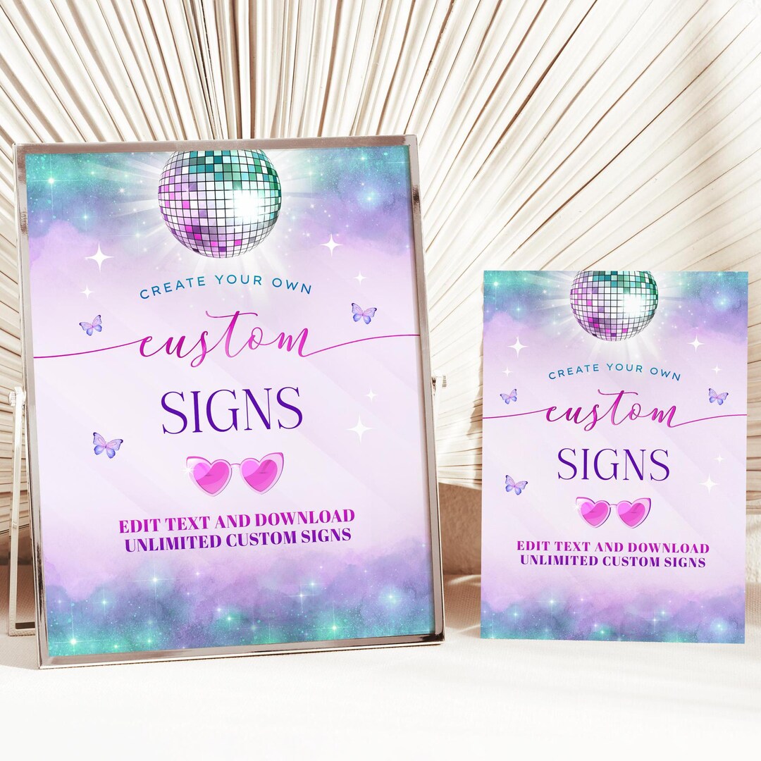 In My Birthday Era Custom Sign Templates Teen Birthday Girl Music Party ...