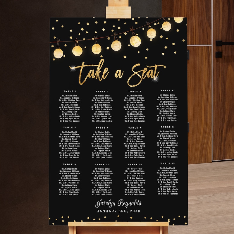 17 Table Seating Charts - Etsy