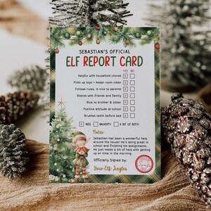 Editable Christmas Boy Elf Report Card Letter Elf Report Card Letter ...