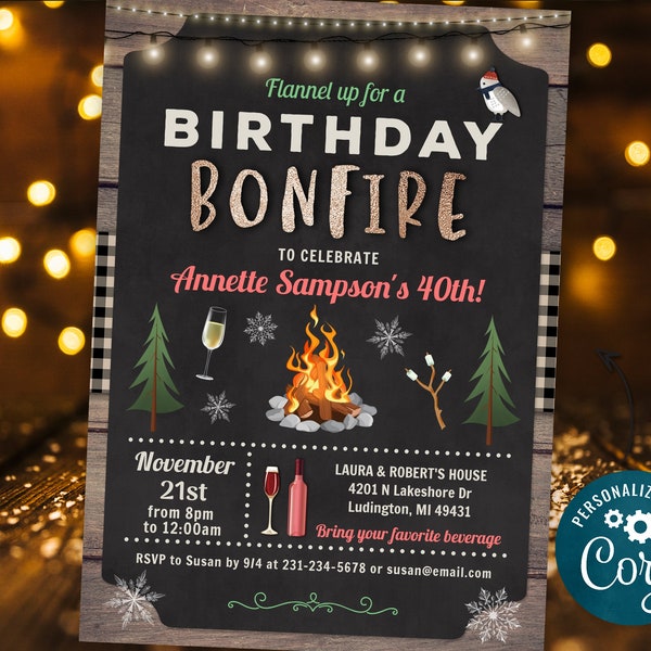Campfire Birthday - Etsy
