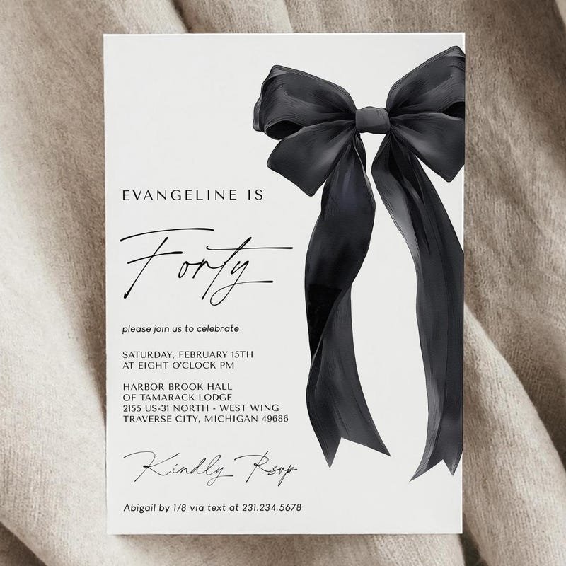 Bow Invitations - Etsy