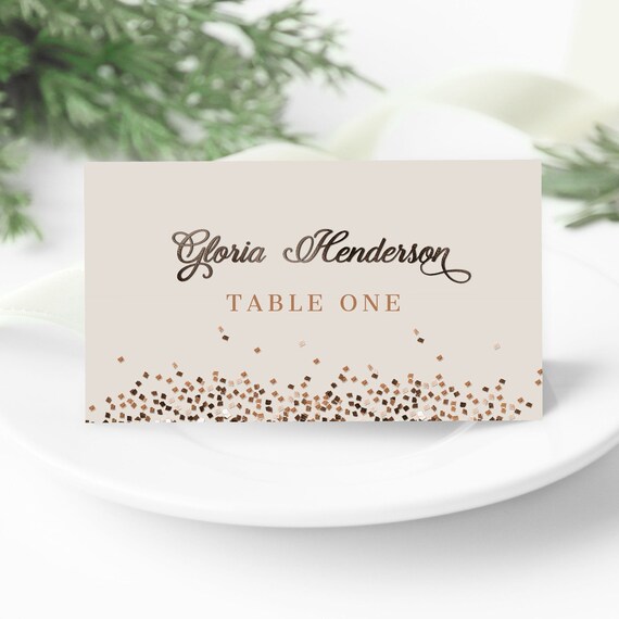 Editable Place Card Template Tent Card Template Neutral - Etsy
