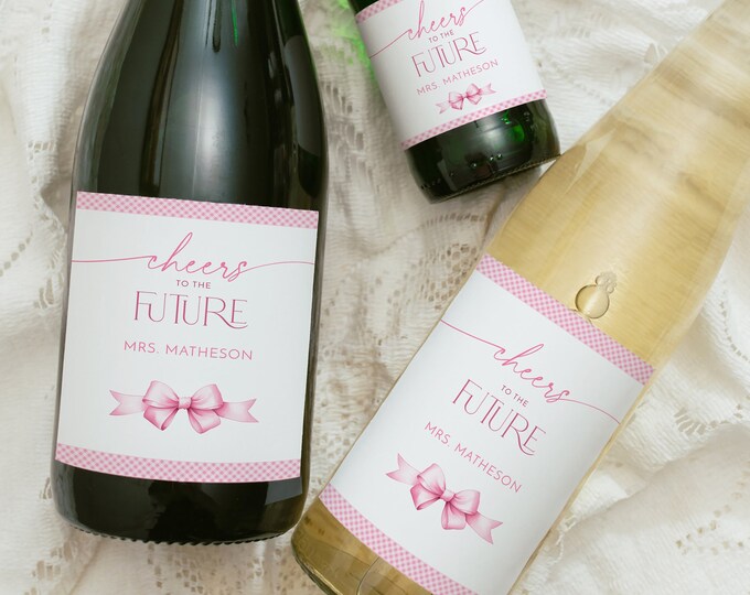 She's Tying the Knot Champagne Labels Bridal Shower Party Favors Liquor ...