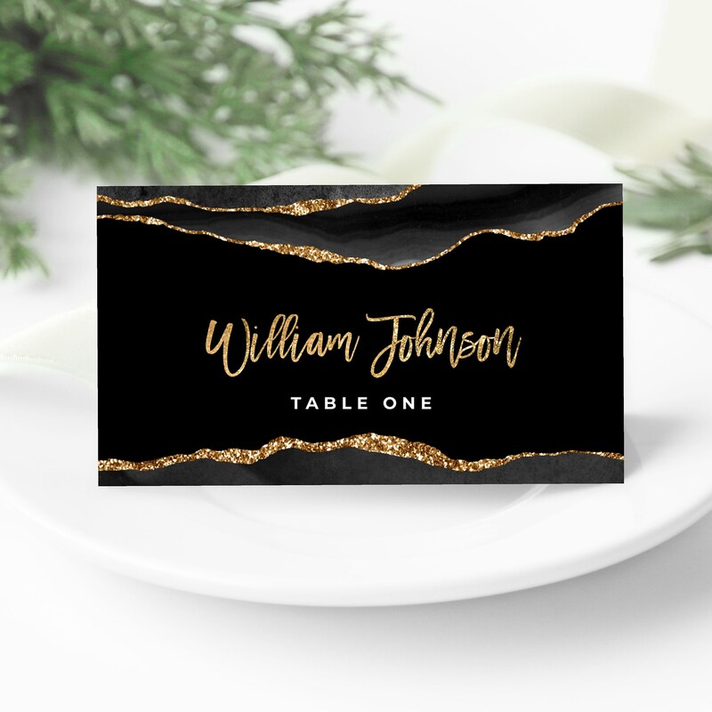 Gold Place Card - Etsy