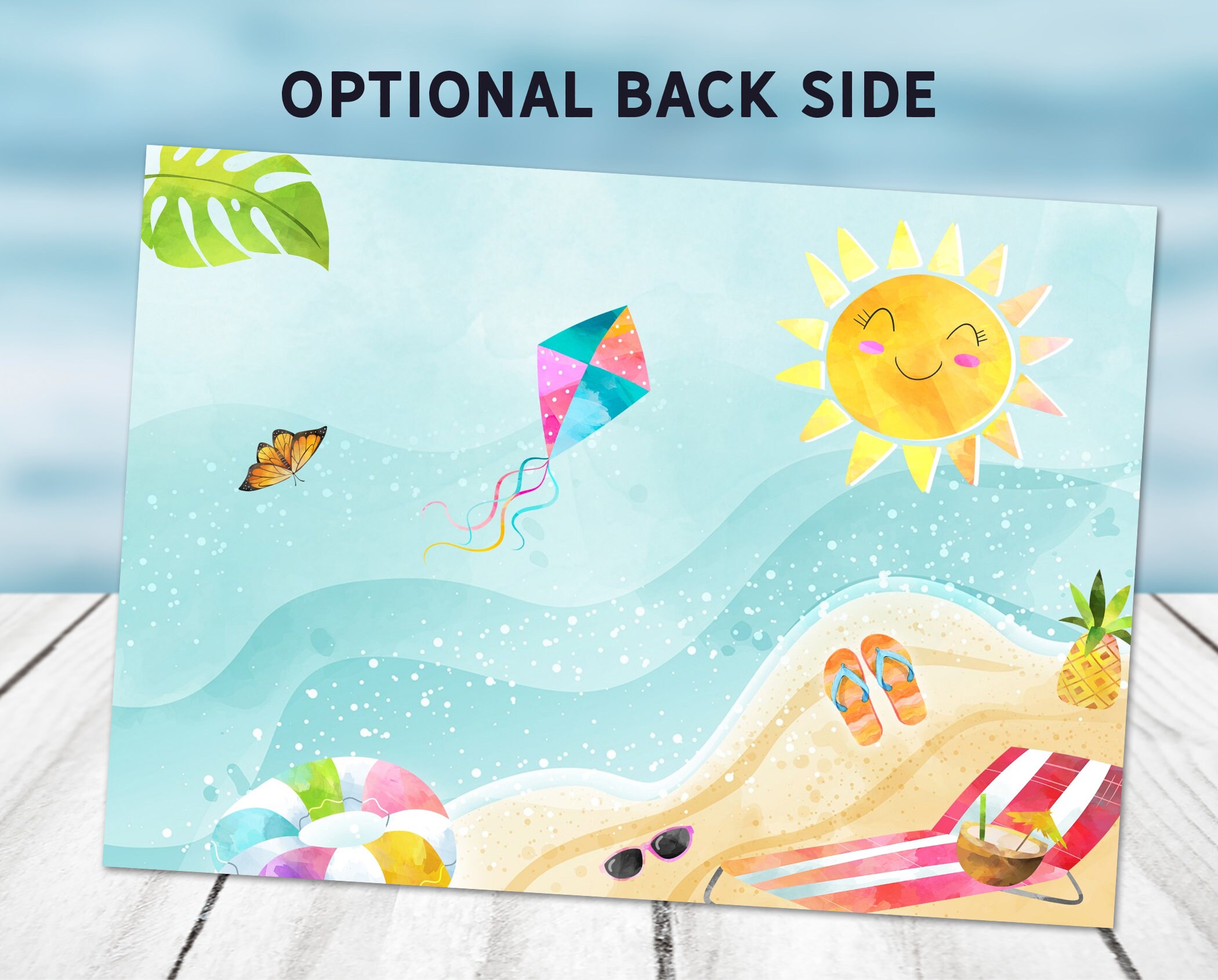 Digital and Printable Beach Party Photo Invitation Beach Theme | Etsy