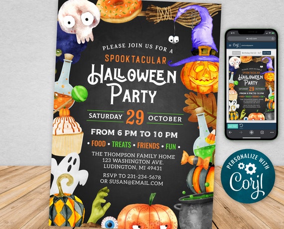 Fillable Halloween Invitation Templates