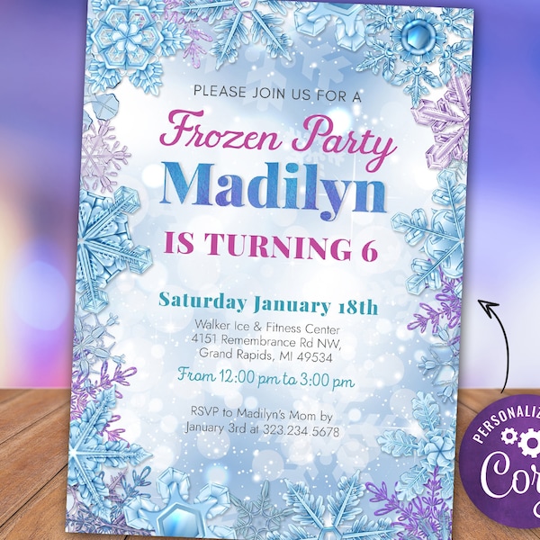 Frozen Invitation - Etsy
