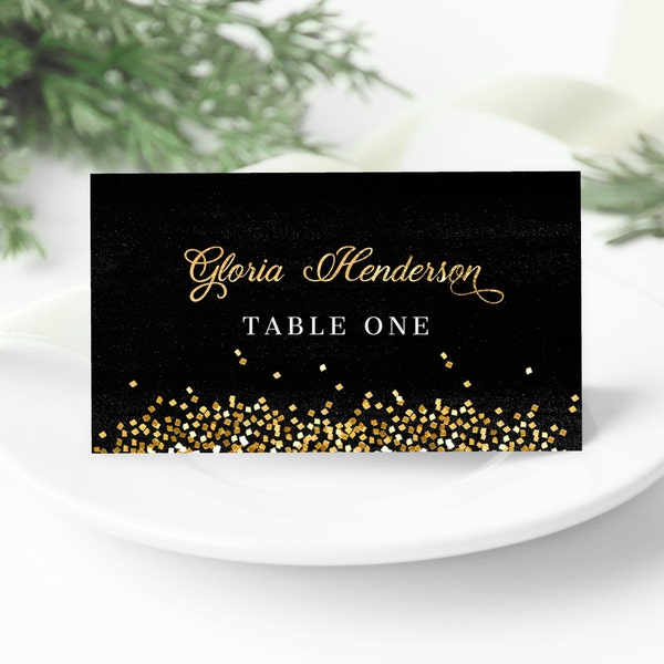 Glitter Place Card - Etsy