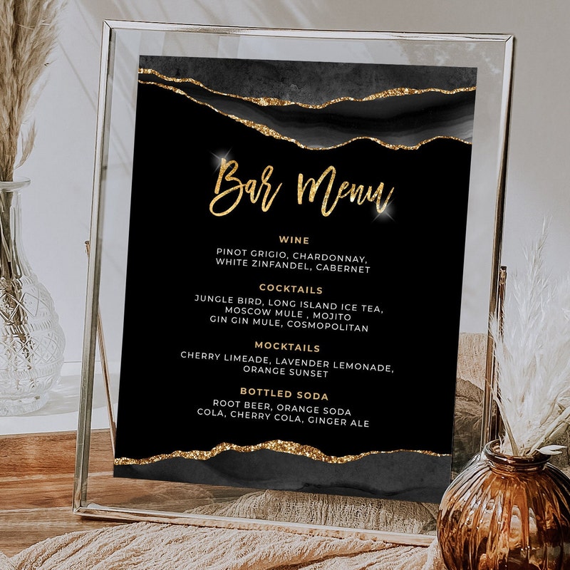 Bar Menu Template - Etsy