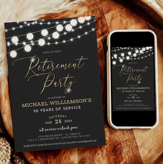 Elegant Retirement Party Invitation Sample 25+ Retirement Party