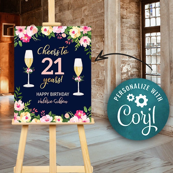 Cheers to 21 Years - Etsy
