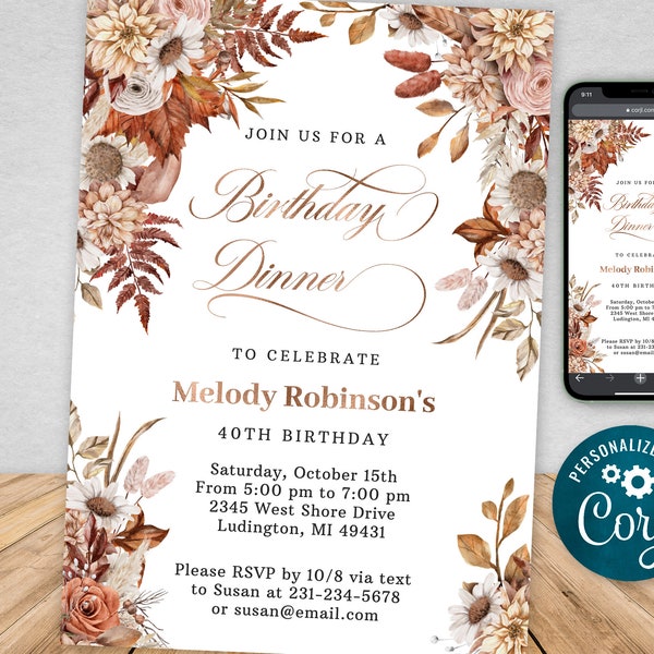 Fall Invitations - Etsy