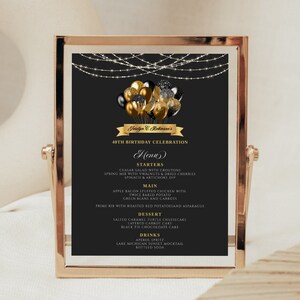 Black and Gold Bar Menu Template Drink Menu Event Menu Template Digital ...