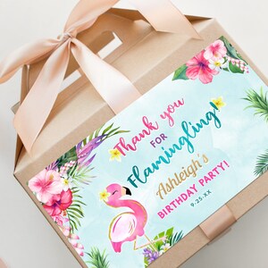 Editable Flamingo Gable Box Templates, Tropical Flamingo Theme Party ...