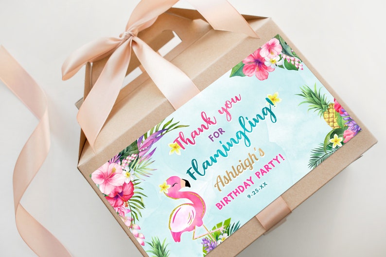 Editable Flamingo Gable Box Templates Tropical Flamingo Theme - Etsy