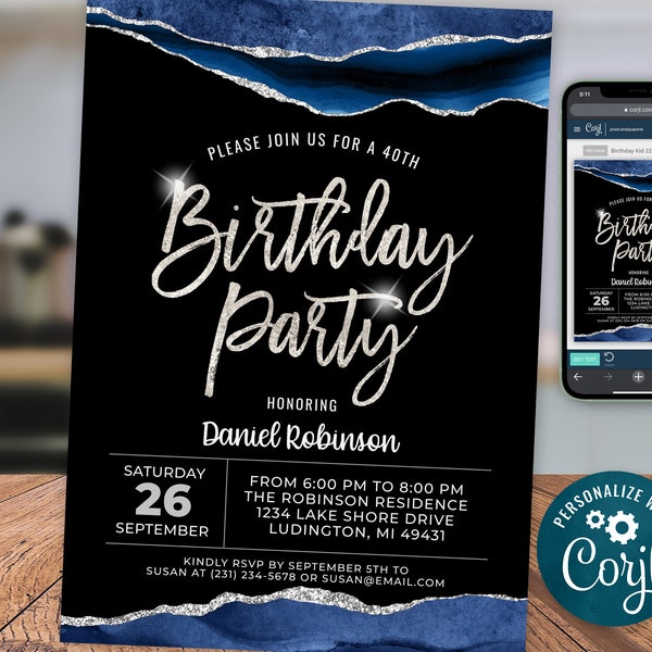 Adult Birthday Invitations - Etsy