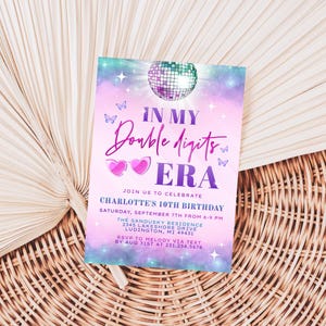 In My Double Digits Era Invitation - Teen Birthday Girl Eras Party ...