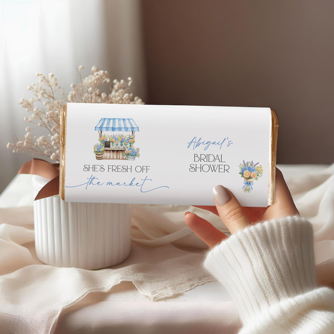 Fresh off the Market Bridal Shower Chocolate Bar Candy Bar Wrapper ...