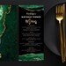 Green and Gold Menu Card - Menu Template and Drink Menu Event Menu ...