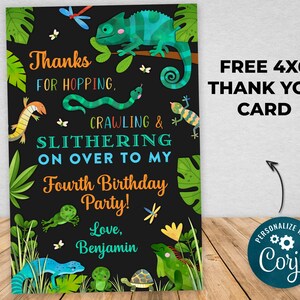 Digital and Printable Reptile Birthday Party Invitation, Printable and ...
