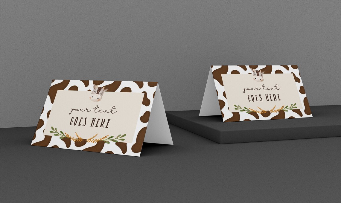 Brown Cow Birthday Editable Food Label Template Cow - Etsy