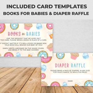 Two Sweet Twins Baby Shower Invitation Set Diaper Raffle, Books for ...
