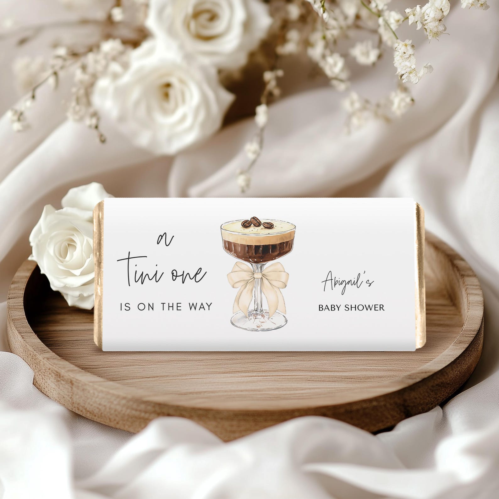 Espresso Martini Baby Chocolate Bar Label Candy Bar Label Template - A ...