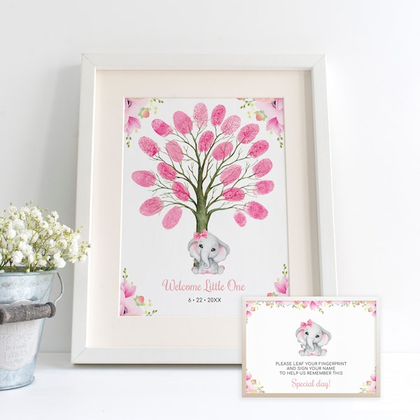 Baby Shower Fingerprint Tree - Etsy