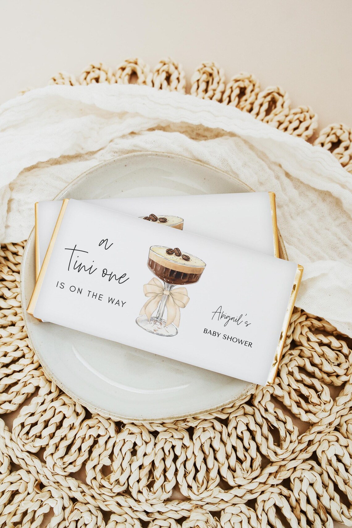 Espresso Martini Baby Chocolate Bar Label Candy Bar Label Template - A ...