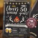 Cheers and Beers Birthday Bonfire Party Invitation Chalkboard & Wood ...