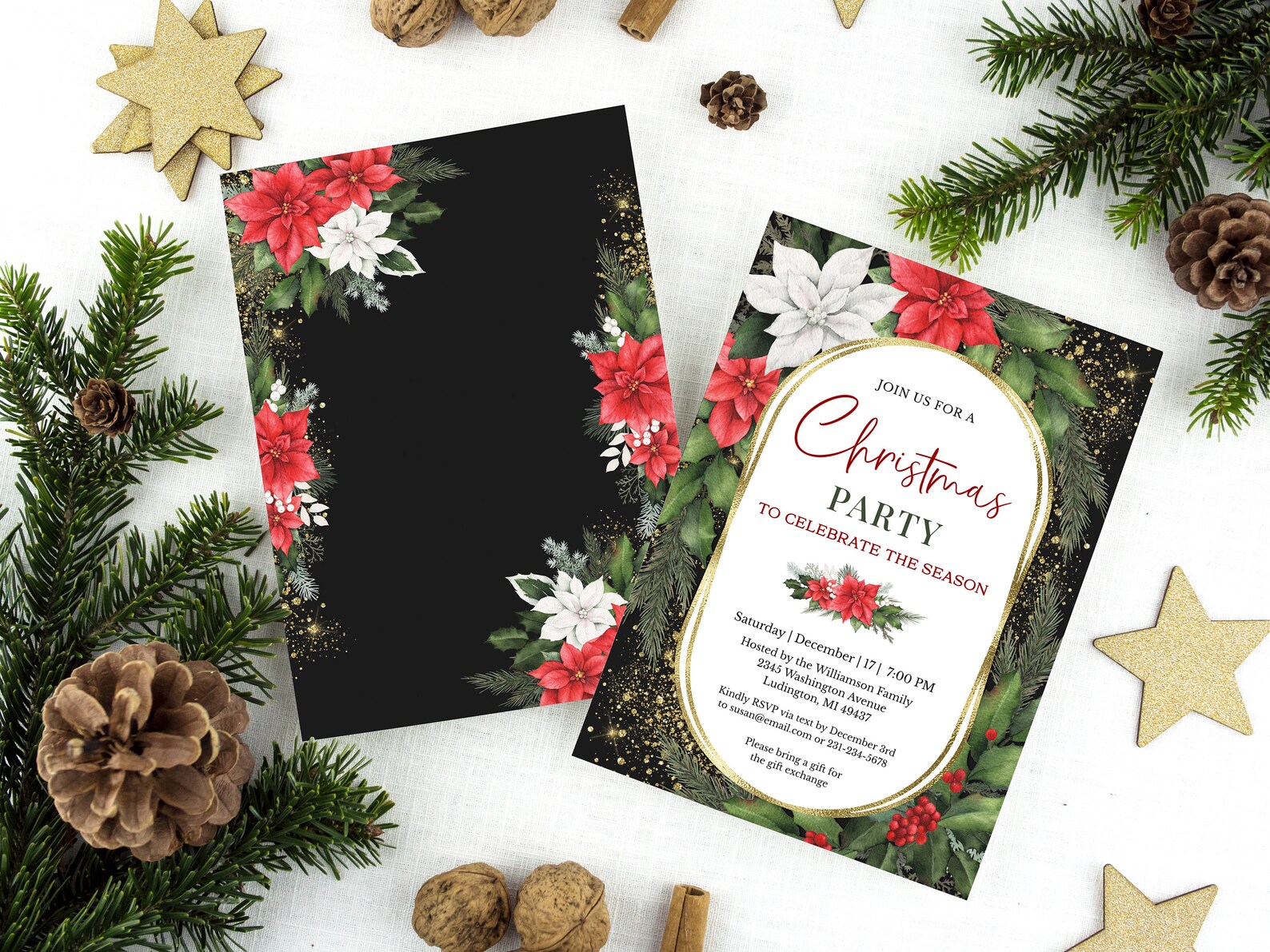 Editable Christmas Party Invitations Christmas Party Invite - Etsy