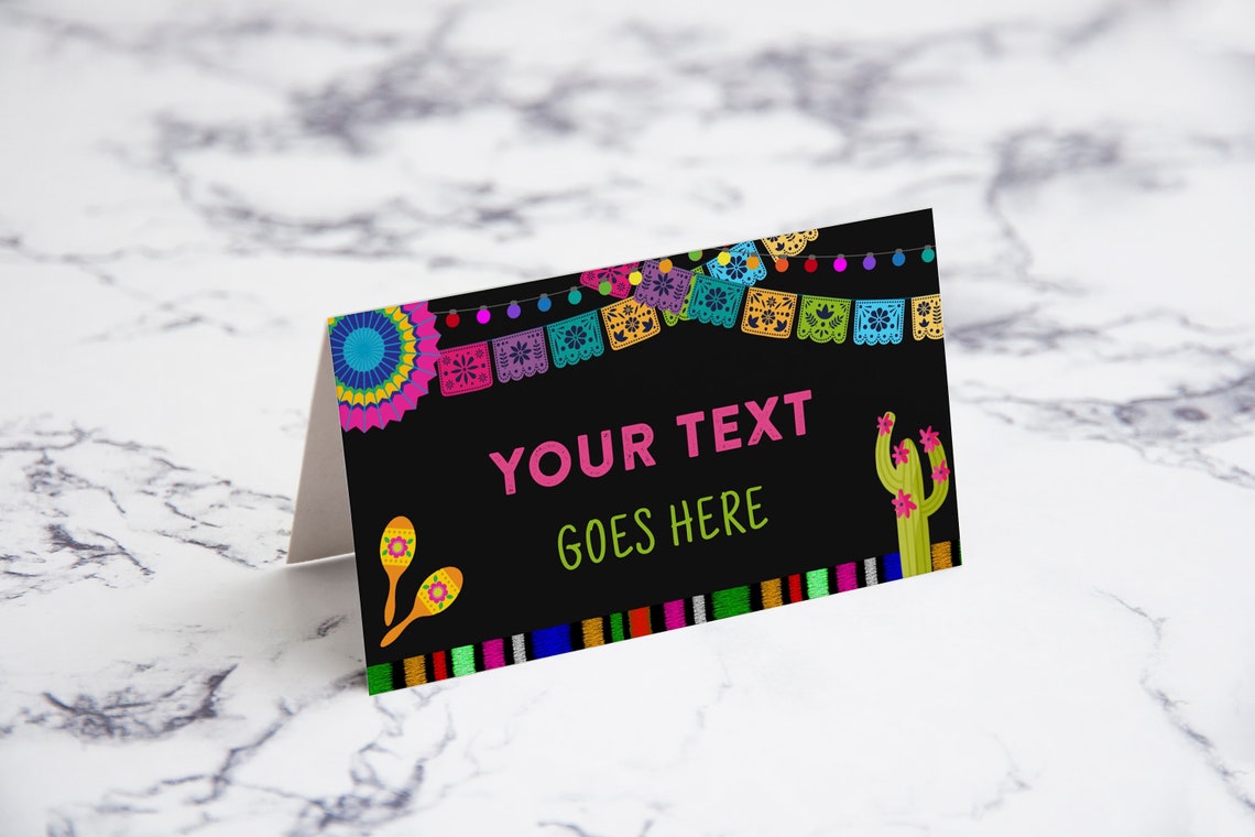 Editable Fiesta Food Labels Taco Bout a Party Fiesta Party - Etsy