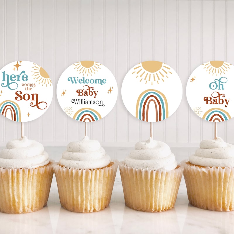 Sunshine Cupcake Topper - Etsy