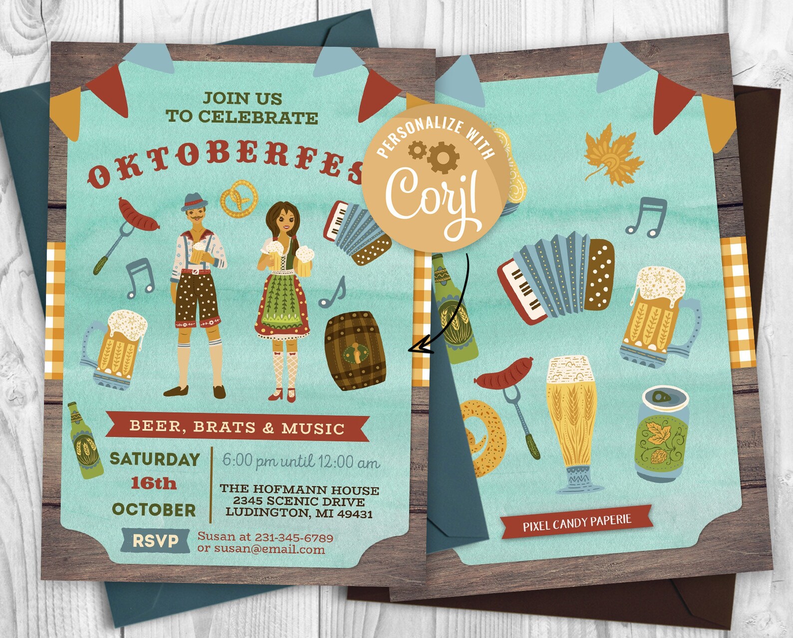Oktoberfest Invitation Octoberfest Invitation Autumn Beer - Etsy