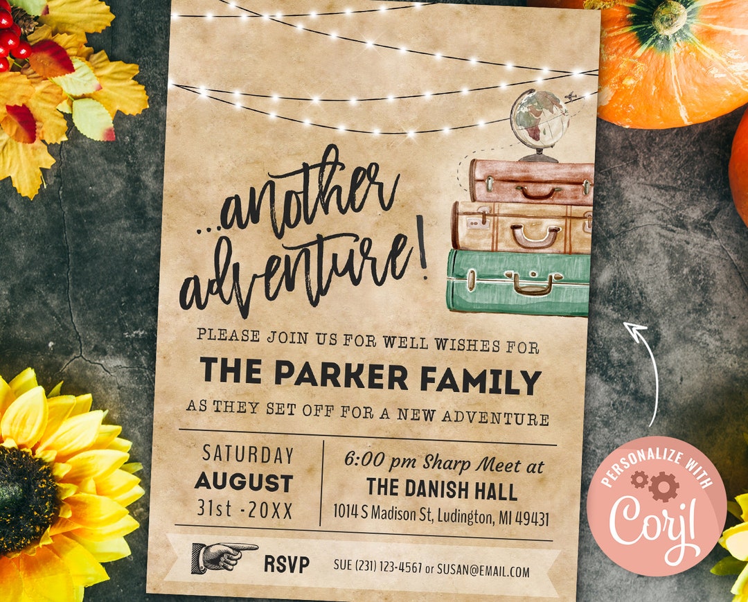 Going Away Party Invitation, Farewell Party Invite, Moving Party Invite ...