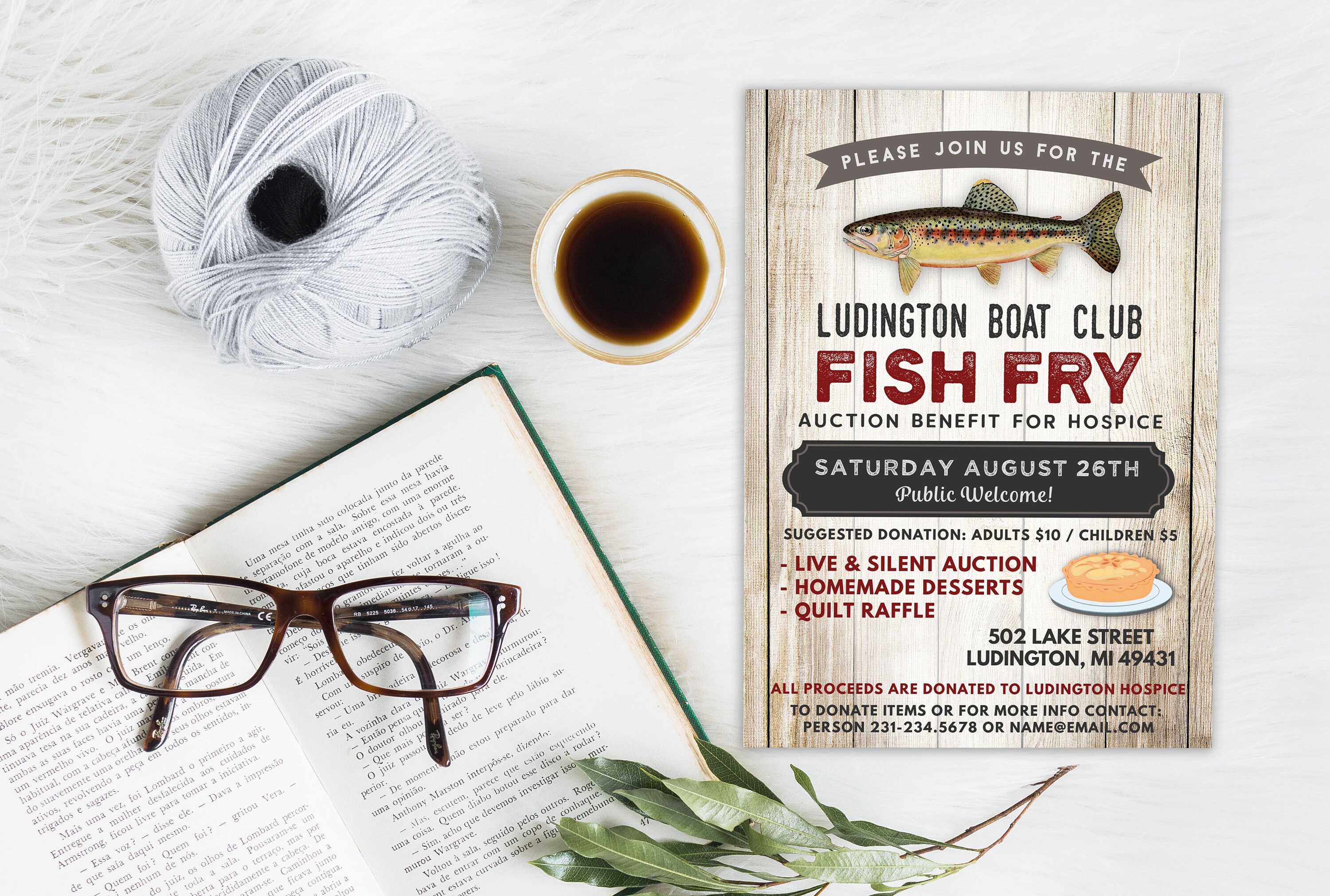 Fish Fry Benefit Fundraiser Invitation - Digital Instant Download 4x6 ...