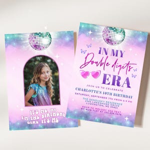 In My Double Digits Era Invitation - Teen Birthday Girl Eras Party ...