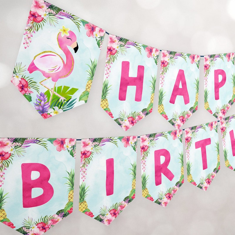 Flamingo Banner - Etsy