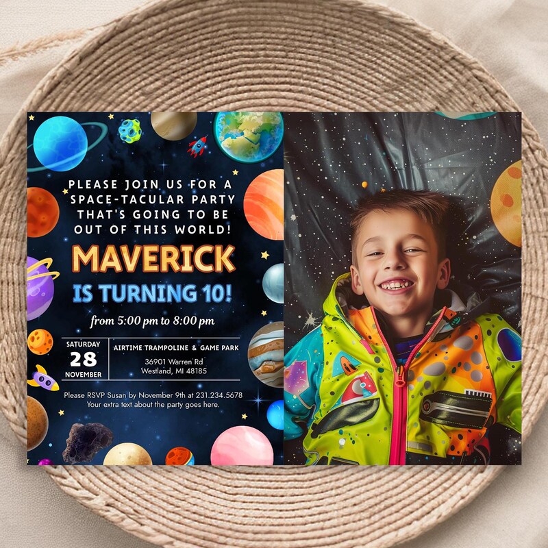 Planets Invitation - Etsy