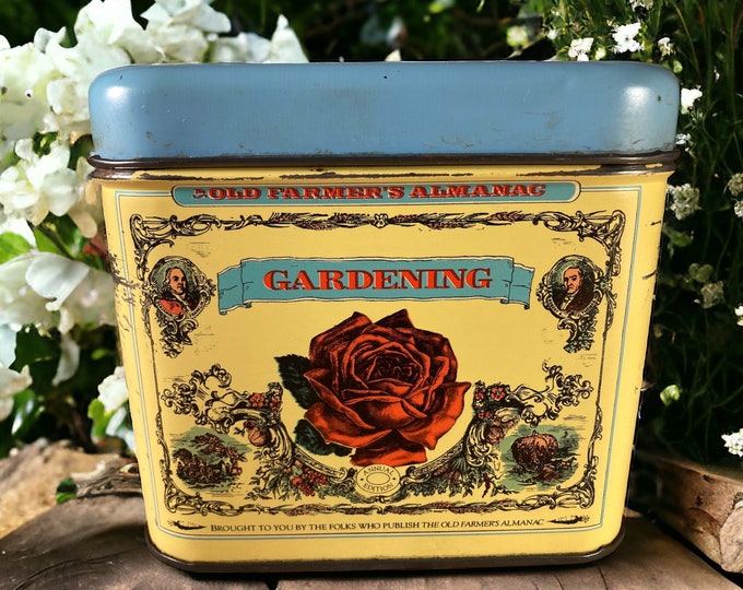 Old Farmer's Almanac Advertising Tin Vintage Collectible Lidded Tin ...