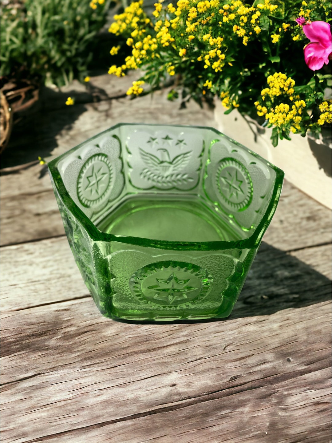 INDIANA GLASS Co. Tiara Exclusive "colonial Green" Depression Glass ...