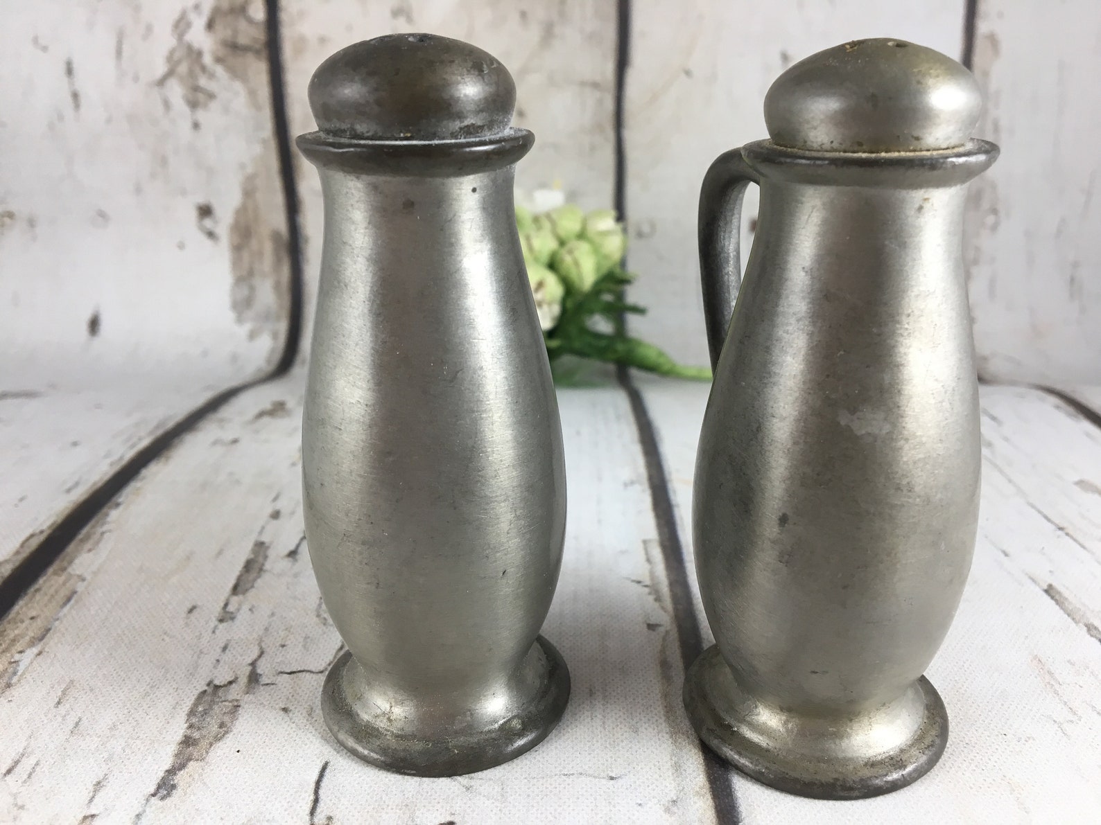 Vintage 1950s Mayflower Pewter 3237 Salt and Pepper Shakers | Etsy