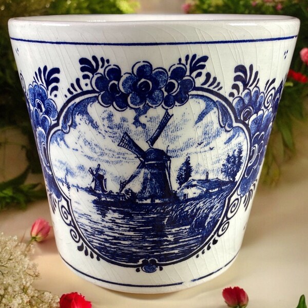 Delft Blue Planter - Etsy