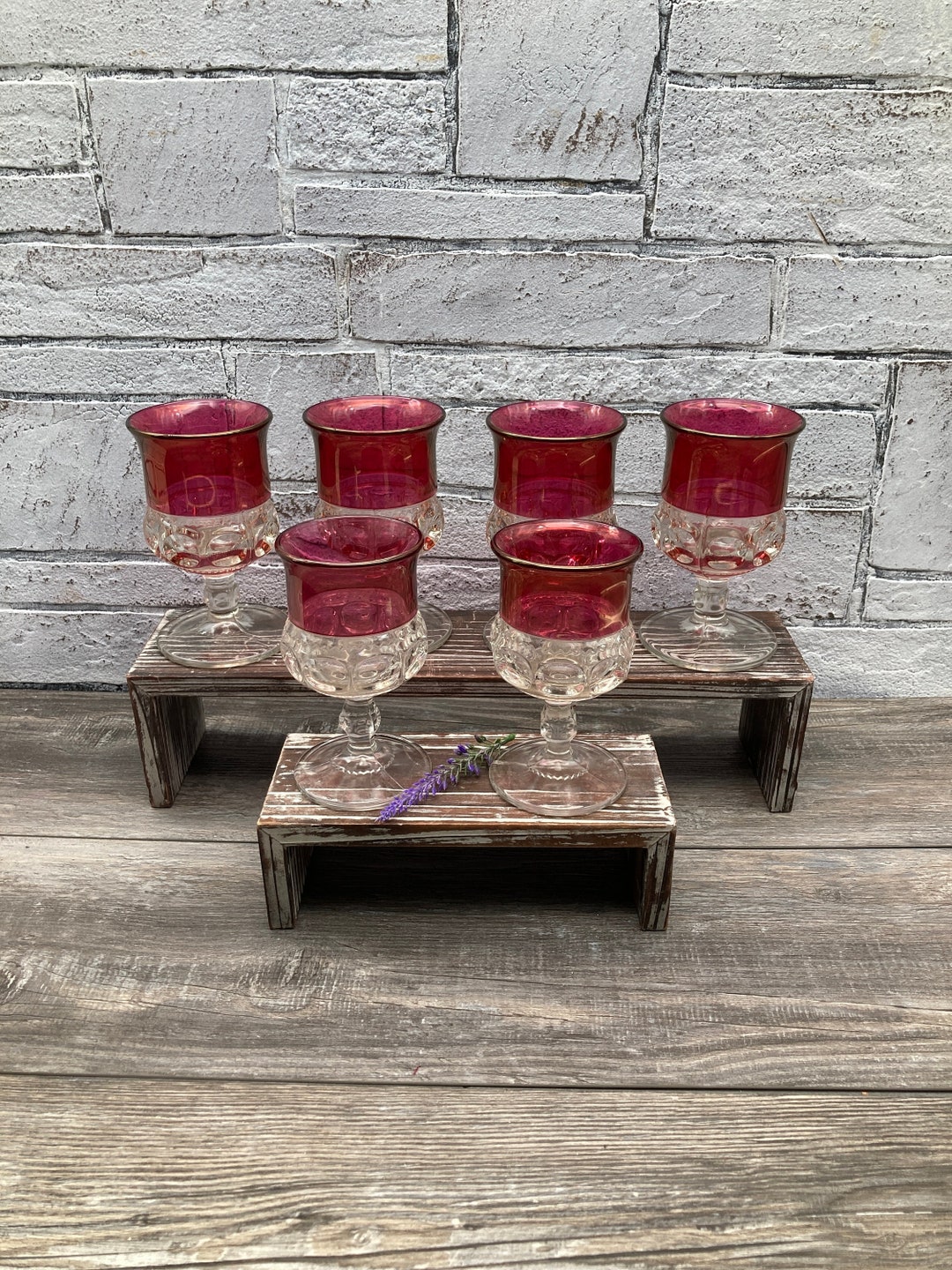 CLEARANCE Tifflin-franciscan / Colony Glass THUMBPRINT Stemmed ...