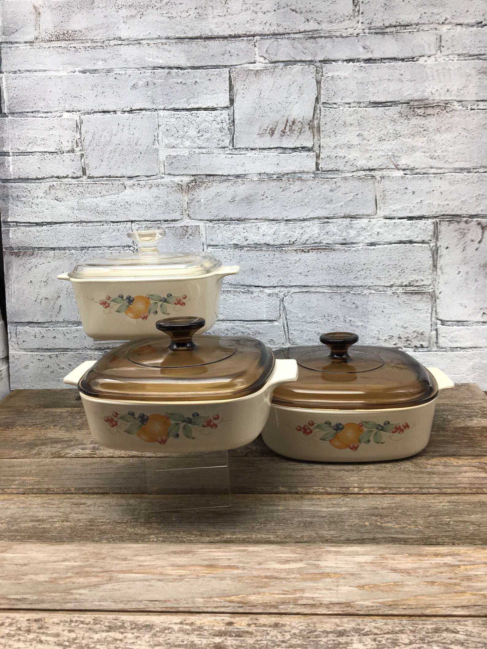 Vintage Corning Ware Casserole Dish Abundance Pattern Pyrex - Etsy